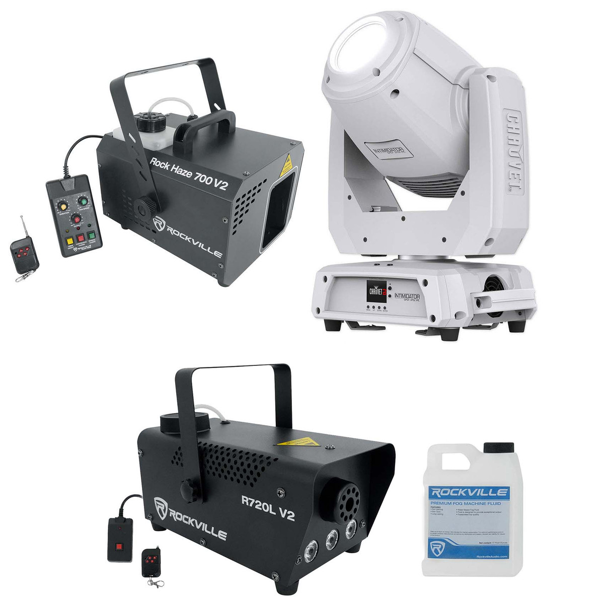 Chauvet DJ Intimidator Spot 375Z IRC LED Moving Head Light+Fogger+Hazer ...