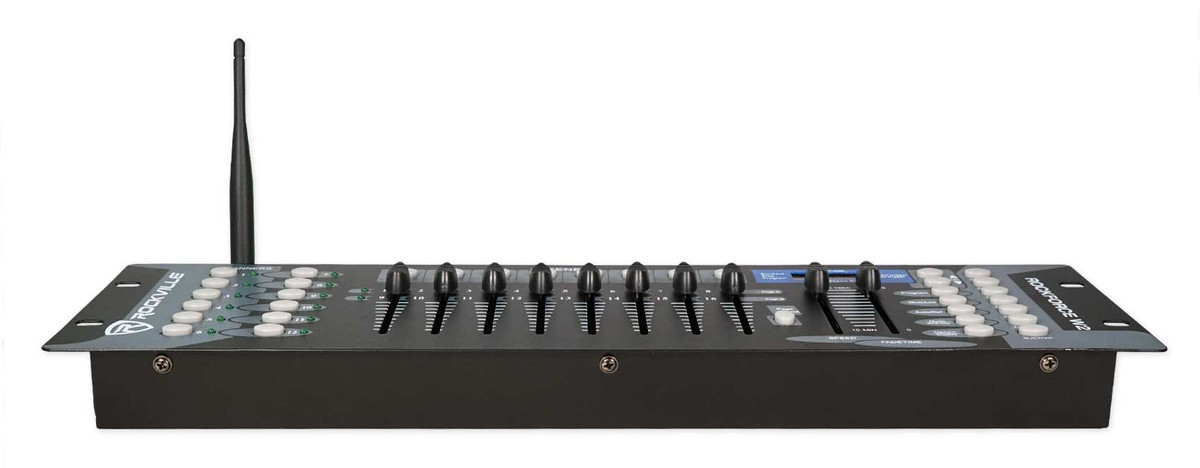 Rockville 4 PACK MINI RF1 V2 Black Up Lights+Bag+Remote+Wireless DMX ...