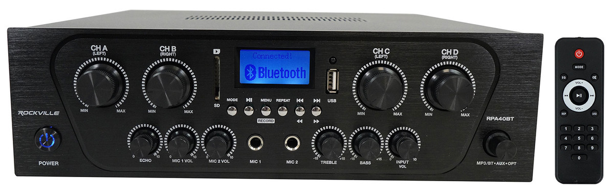 Technical Pro RX113BT Home Theater Amplifier+Wifi Receiver+4 White Slim ...