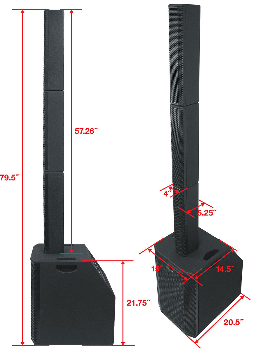 (2) Rockville TITAN ARRAY SYSTEM Wireless Linking Column Array Speakers ...