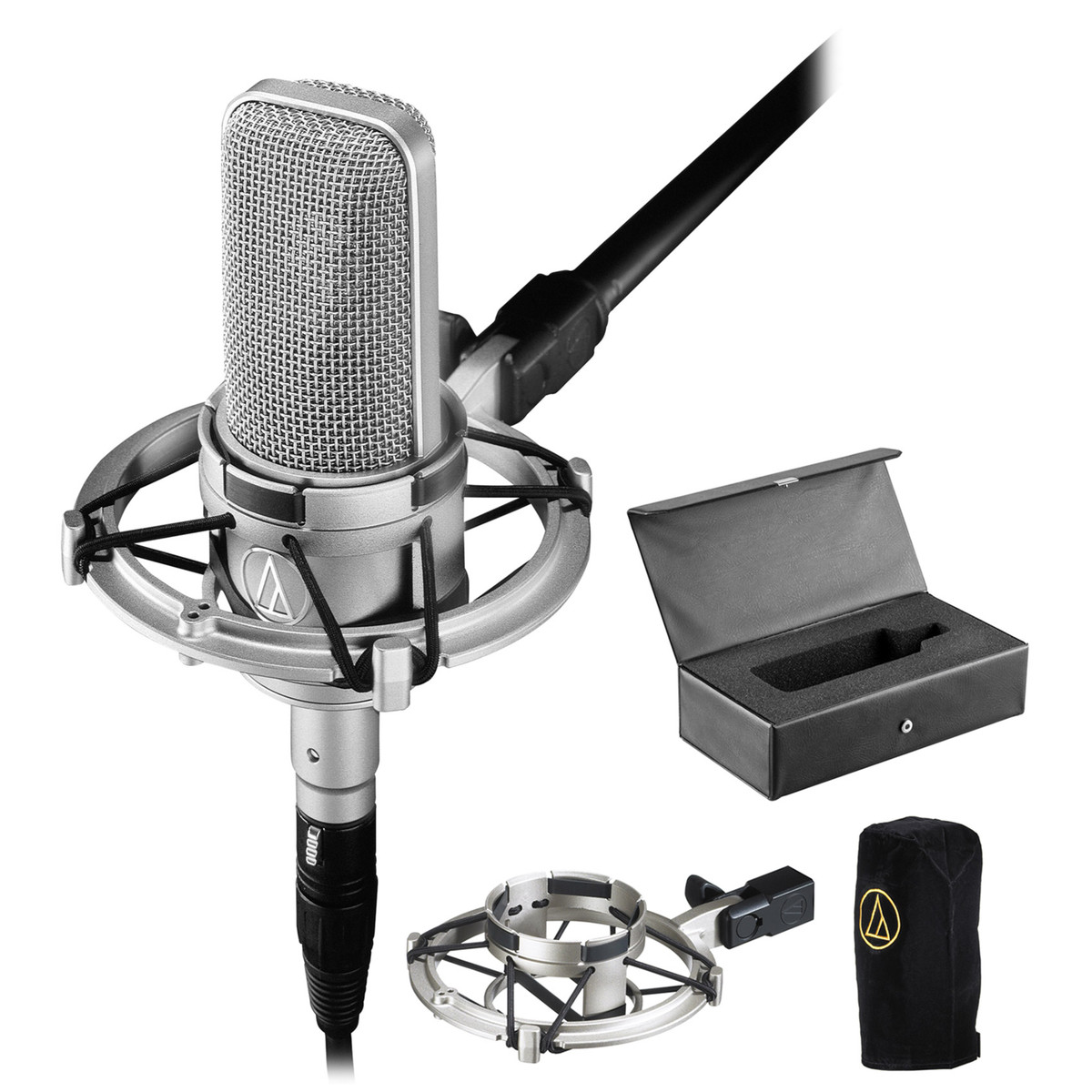 Audio Technica AT4047/SV Cardoid Condenser Microphone Mic + Sound ...