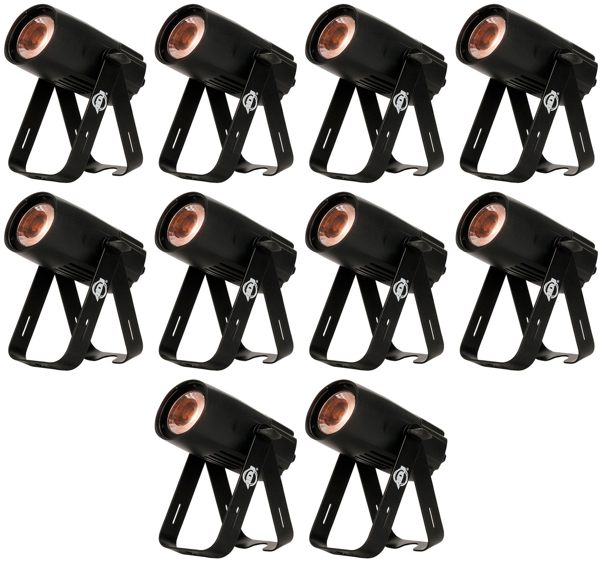 (10) American DJ ADJ SABER SPOT DTW Compact 15Watt Warm White LED DMX ...