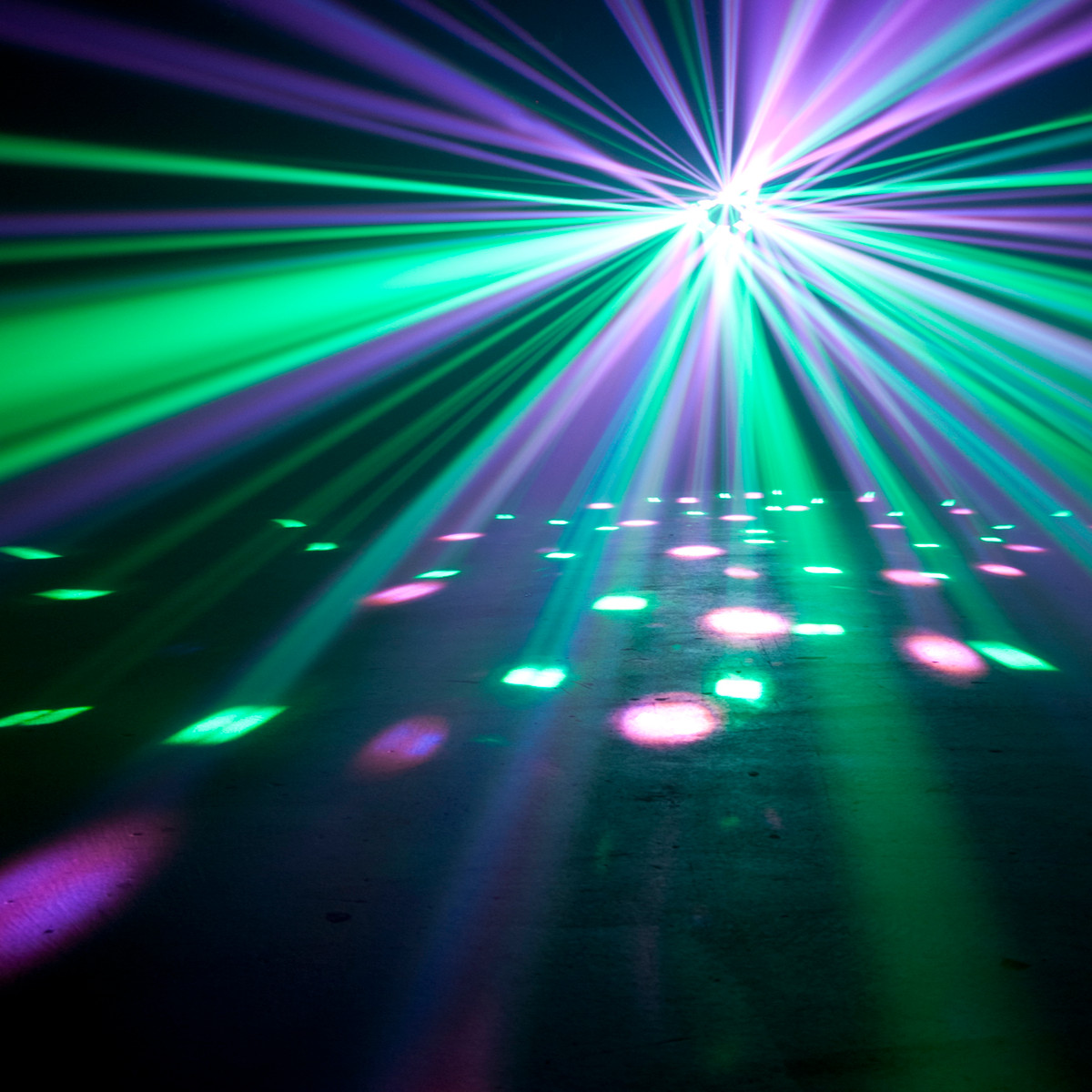 (4) American DJ STINGER II RGBAWP+UV DMX Moonflower/Laser/Strobe Effect ...