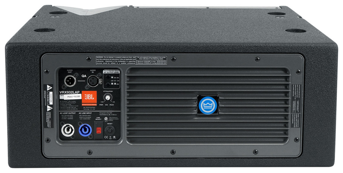 JBL VRX932LAP Powered Active 12" 1750 Watt 2-Way Line Array Speaker ...