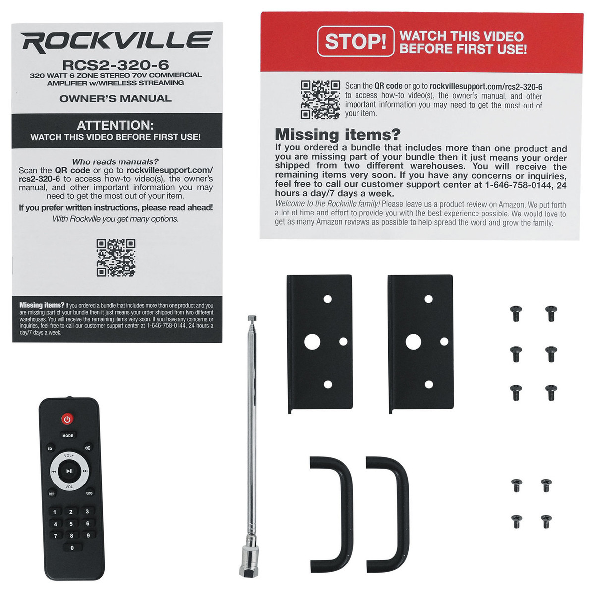 Rockville RCS2-320-6 6 Zone Stereo Home Theater Amplifier Receiver w ...
