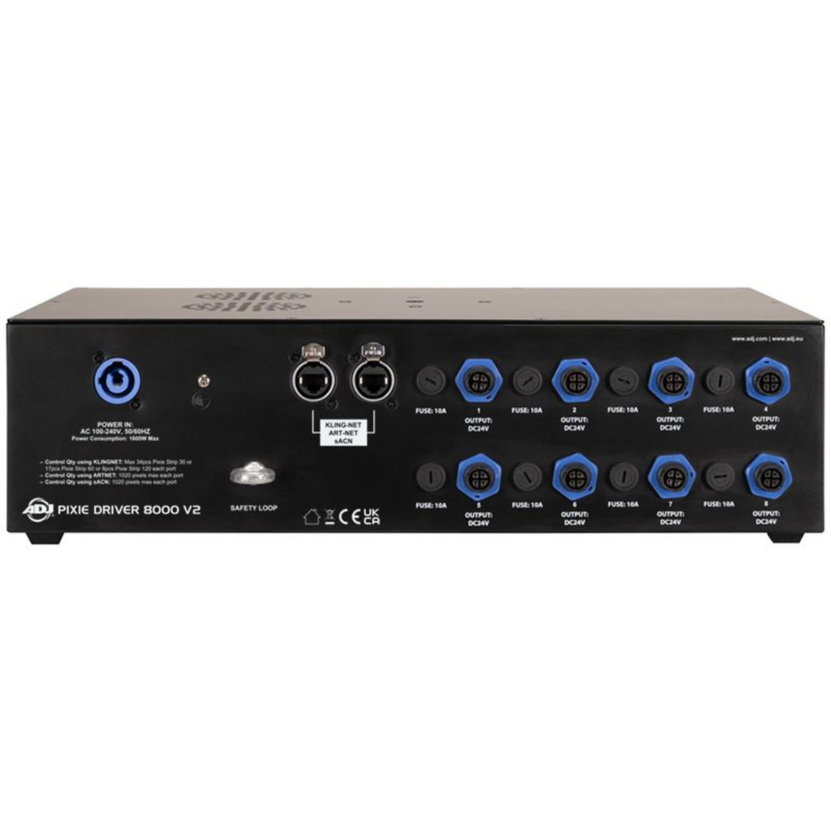 American DJ PIXIE DRIVER 8000 V2 Light Controller 4 Pixie Strip 30/60 ...