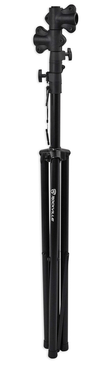 Rockville RVLS1 Tripod Lighting Tree Stand with Side Bars+(4) Par Can ...