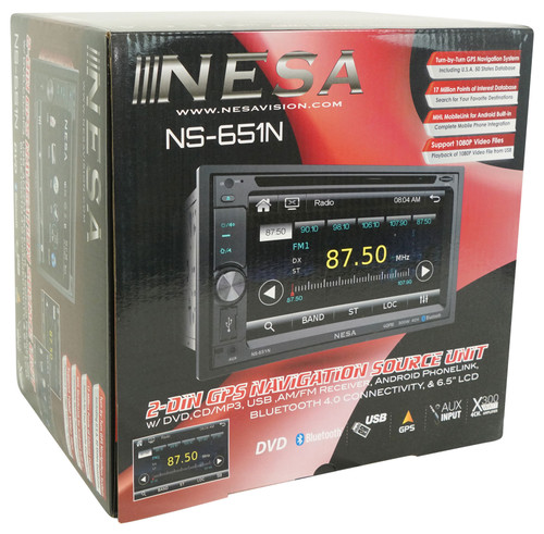 NESA NS-651N 6.5" Car Monitor w/DVD/Bluetooth/GPS/Android PhoneLink ...