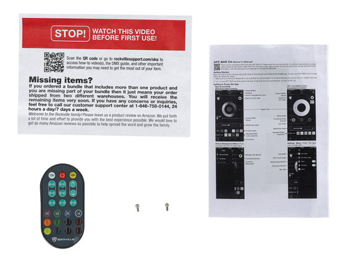 Rockville APP BAR 24 Waterproof Outdoor/Indoor DJ Wash Light Bar w/ App ...