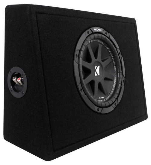 KICKER 43TC104 Comp 10" Subwoofer+Slim Sub Box+Rockford Amplifier+Amp ...