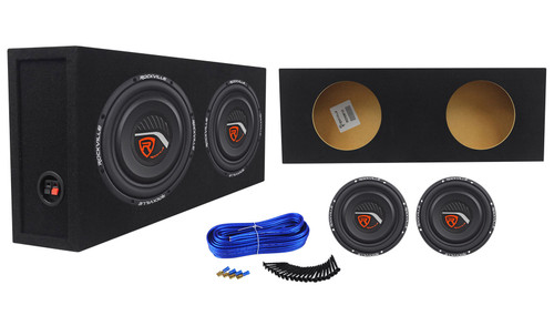 (2) Rockville W10T4-S2 10" Shallow 2400 Watts Car Subwoofers+Sealed Sub ...