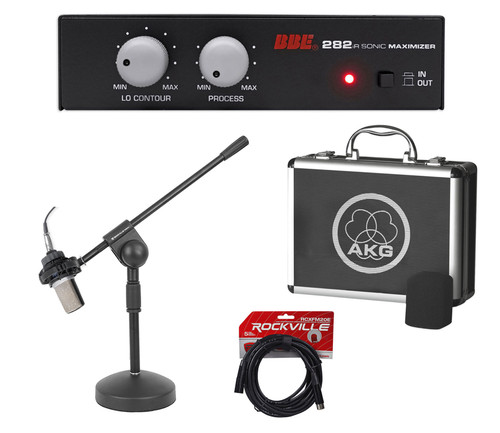 AKG C214 Studio Condenser Microphone Recording Mic+Sonic Maximizer ...