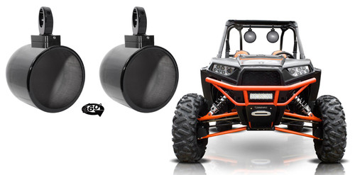 Rockville MAC80B 7.7" 360° Swivel Black Aluminum Tower Speaker Pods RZR ...