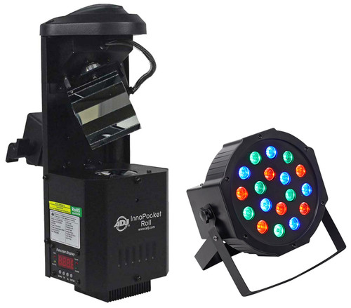 American DJ ADJ Inno Pocket Roll DMX LED Barrel Mirror Scanner Light ...
