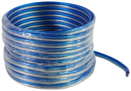 Rockville BLUE 14G25 OFC 14 Gauge 25 Foot 100% Copper Speaker Wire Car ...