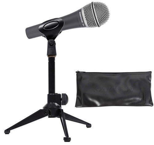 SAMSON Q8x Professional Microphone+Desktop Tripod Mic Stand+Clip+Carry ...