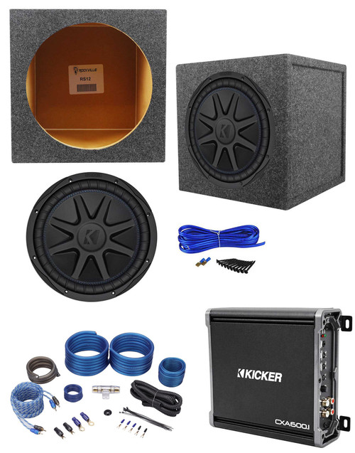 Kicker 44CVX124 Comp VX CVX 12" 1500w Subwoofer+Mono Amplifier+Sealed ...