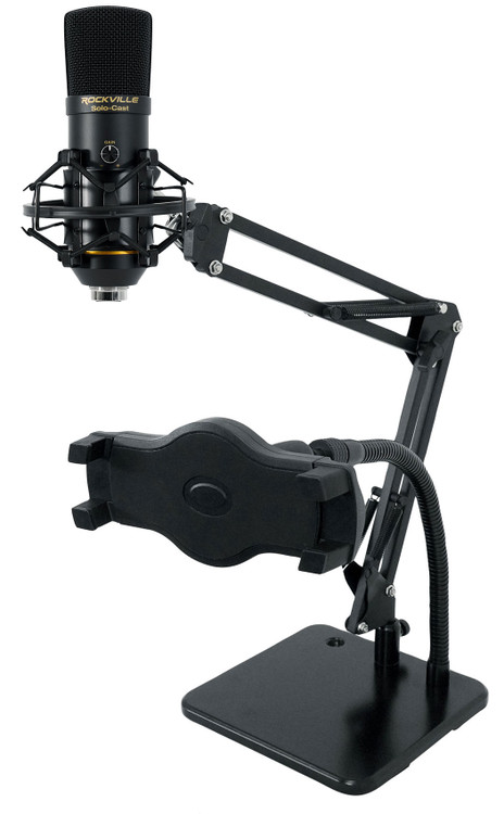 Rockville Solo-Cast USB Recording Studio Microphone Mic+Dual Desktop ...
