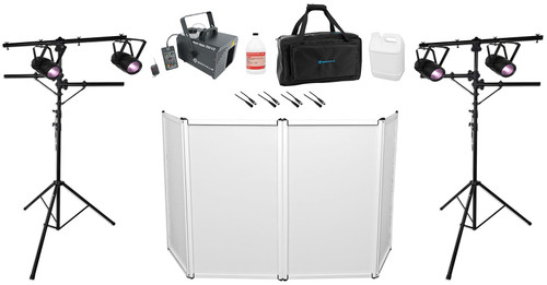 4 American DJ Encore Burst UV IP Outdoor DMX Par Wash Lights+Facade ...