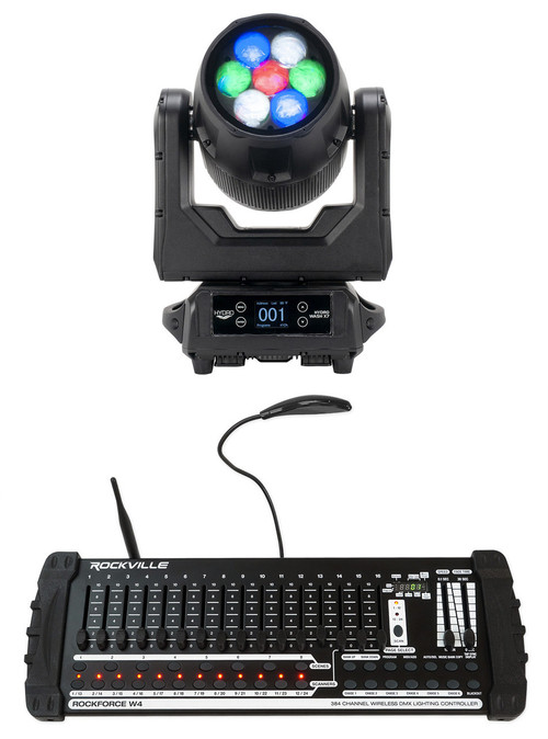 American DJ HYDRO WASHX7 Outdoor RGBW Wireless DMX Moving Head Light ...