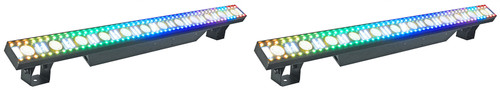 (2) Rockville Pixel Hybrid Bar Battery Linear Wash/Strobe/Blinder Light ...