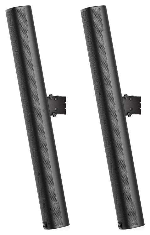 (2) JBL COL800-BK 32" Black 70V Commercial Slim Column Wall Mount Array ...