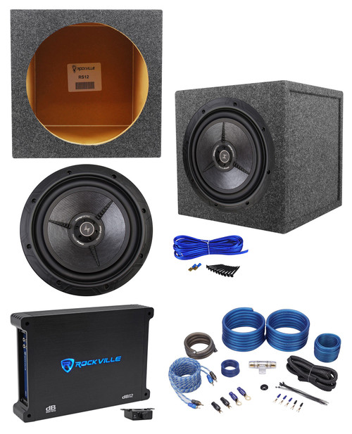 Precision Power P.12D4 12" 800w RMS Subwoofer+Sealed Box+Mono Amplifier ...