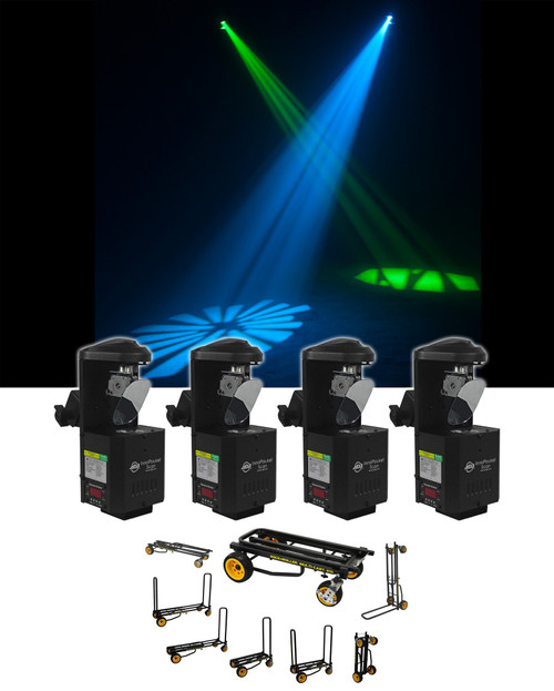 (4) American DJ ADJ Inno Pocket Scan Scanner Lights, DMX/Sound ...