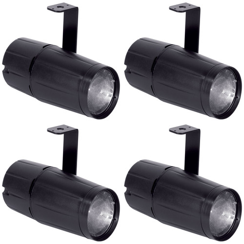 (4) American DJ PINSPOT LED II 3W Compact Cool White LED Pinspot Stage ...