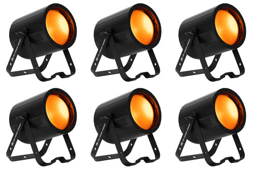 (6) American DJ COB Cannon LP200ST RGBAL DMX Pulse/Strobe/Wash Lights w ...