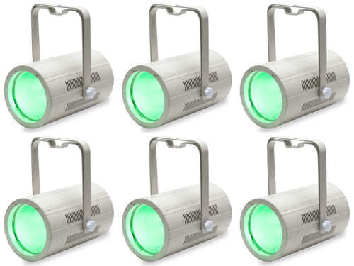 (6) American DJ COB CANNON WASH PEARL 150 Watt RGBA LED DMX Par Can ...