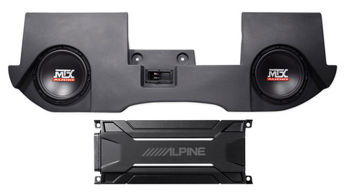 (2) 10" MTX Subwoofers+Enclosure+Alpine Amp For 2002-16 Dodge Ram Quad ...
