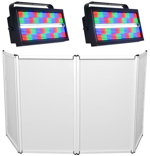 (2) American DJ ADJ Jolt Panel FX2 RGBW SMD LED DMX Strobe/Wash Lights ...