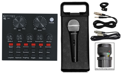 Technical Pro MIX1 Rechargeable Podcast Recording USB/Bluetooth MIxer ...