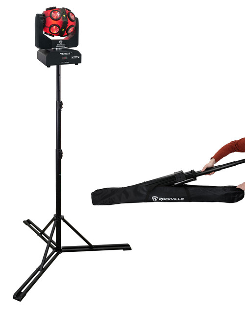 Rockville Party Spinner LED Moving Head RGBW DJ Light with DMX ...