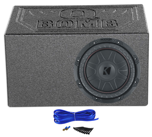 Kicker 52CVT102 CVT10 COMPVT 10" 750w Subwoofer+Vented Sub Box ...