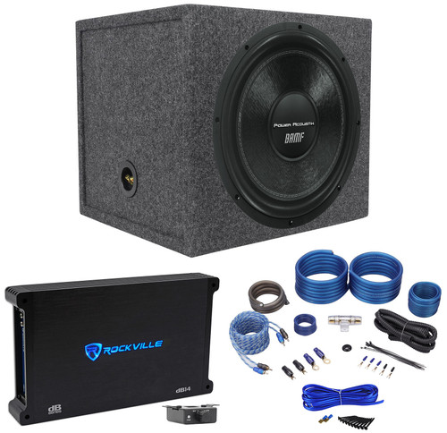Power Acoustik BAMF-154 15" 3800w Subwoofer+Sealed Box+Mono Amplifier ...