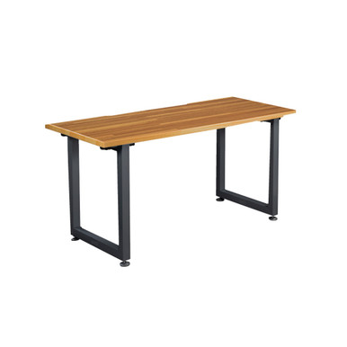 VARIDESK 46110 Vari Table 60inW Computer Desk, Butcher Block/Slate