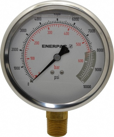 Enerpac G4039L 0 - 10,000 psi Liquid-Filled Hydraulic Pressure Gauge