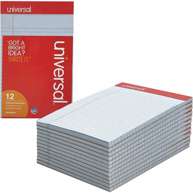 UNIVERSAL UNV35854 Writing Pad: 50 Sheets, Narrow Ruled, Purple Paper ...