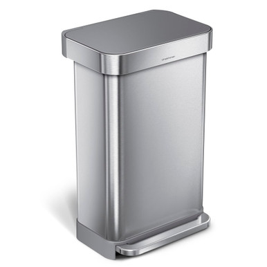SIMPLEHUMAN LLC CW2080 simplehuman 45L Rectangular Step Can With Liner ...