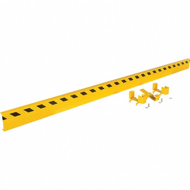 Vestil GR-STC8-DI-12-Y Channel Guard Rail: Yellow, Powder Coated