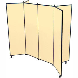 Screenflex Partitions 6 Panel Display Tower 5'9""H Fabric - Desert p/n ...