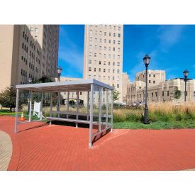 Handi-Hut Inc Smoking Shelter 6-3F-CA 3-Sided W/Open Front 15'L x 7'6 ...