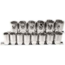 INTEGRATED SUPPLY NETWORK Metric Socket Set 1/2"" Drive 6 Point 14 ...