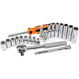 INTEGRATED SUPPLY NETWORK Metric Socket Set 1/4"" Drive 6 Point 21 ...