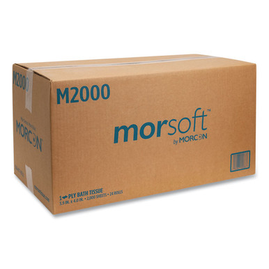 MORCON Tissue M2000 Small Core Bath Tissue, Septic Safe, 1-Ply, White ...