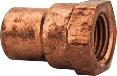 Mueller Industries W 01226 Wrot Copper Pipe Adapter: 3/8" x 1/4 ...
