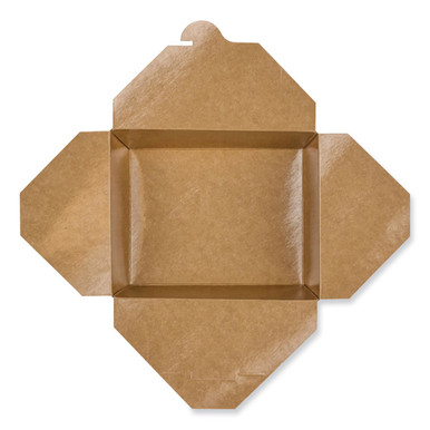GEN PAPERBOX2 Reclosable Kraft Take-Out Box, 54 oz, Brown, Paper, 200 ...