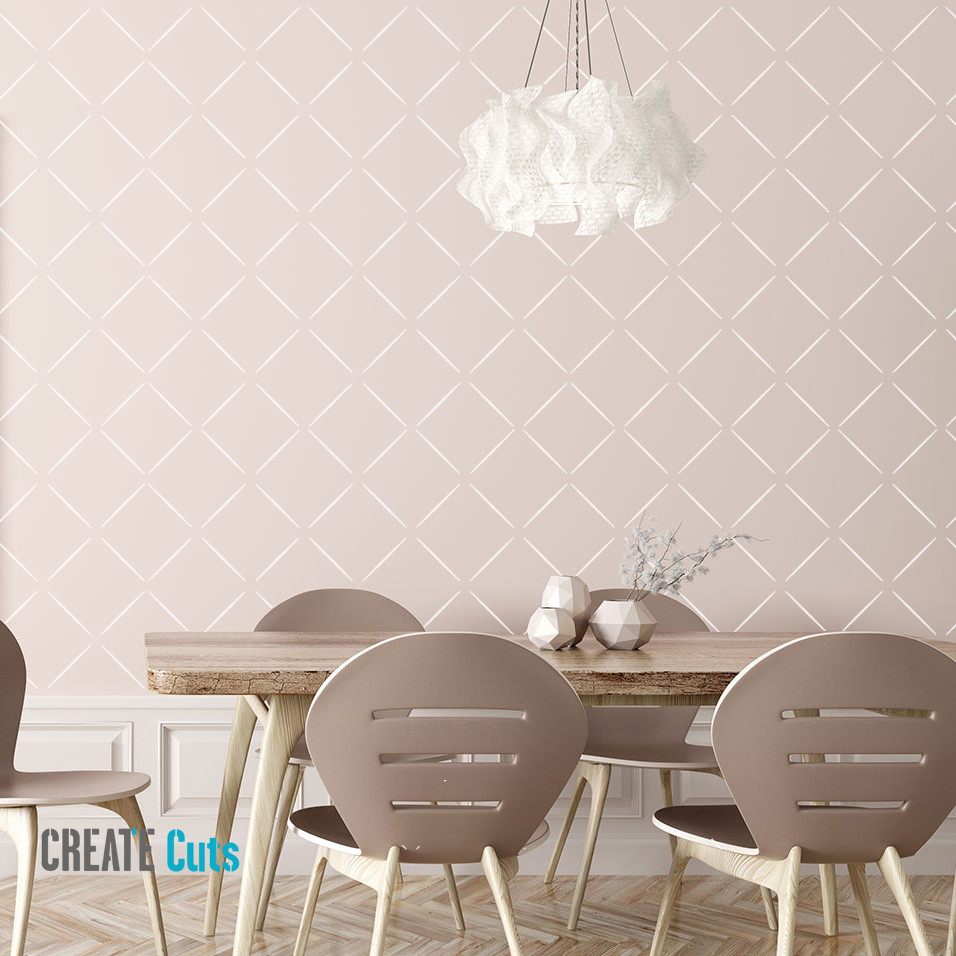 Diamond pattern stencil